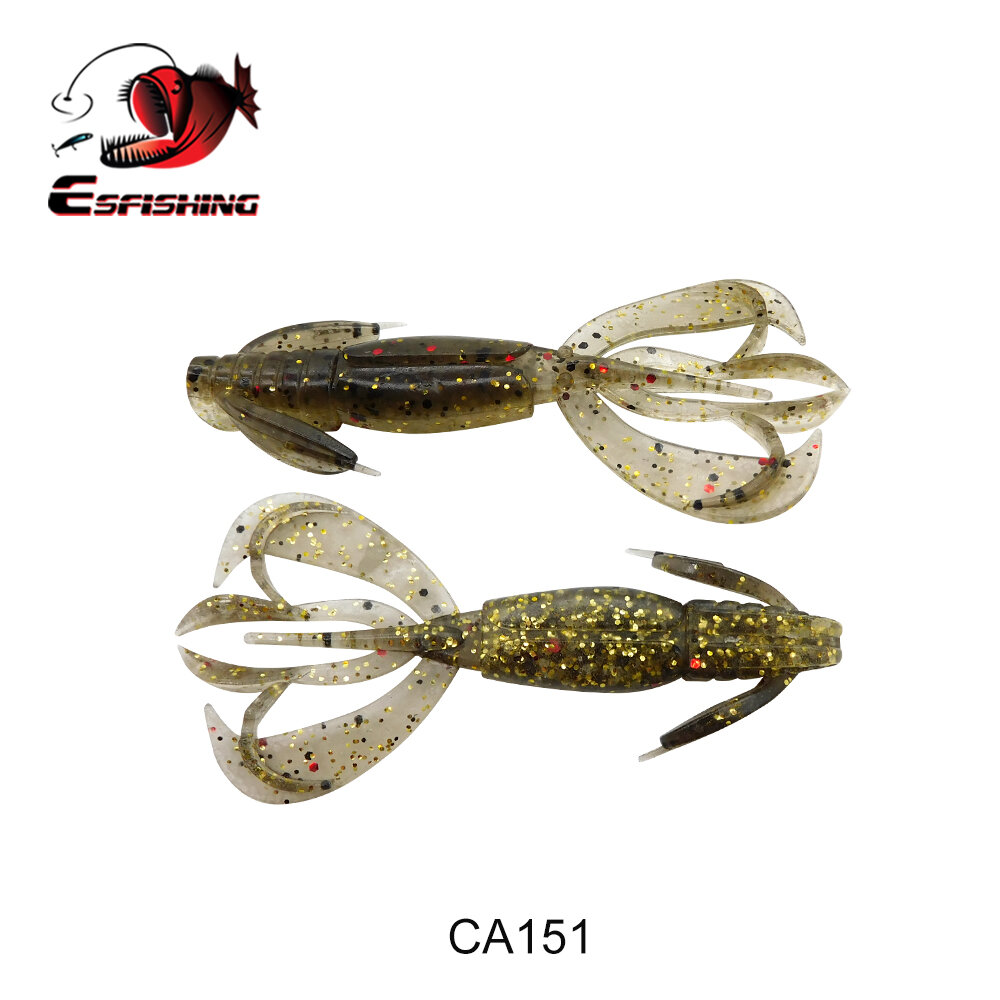 Съедобная силиконовая приманка Crazy Flapper 60мм от Esfishing, 10 штук в упаковке, (рак)164
