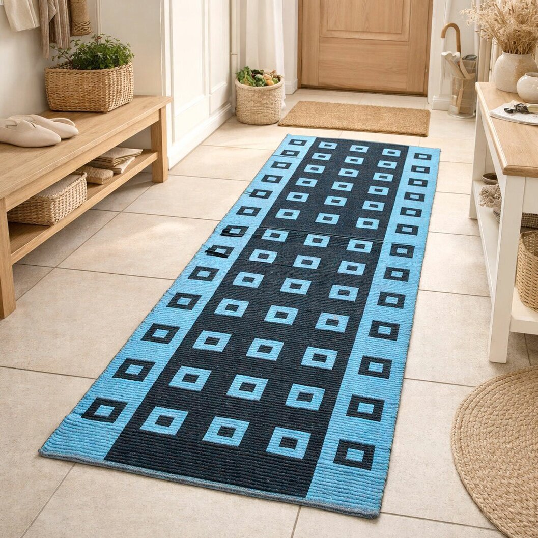 Коврик хлопковый ручного плетения "Sindbad" 60х180см, цвет в ассортименте, для прихожей и коридора