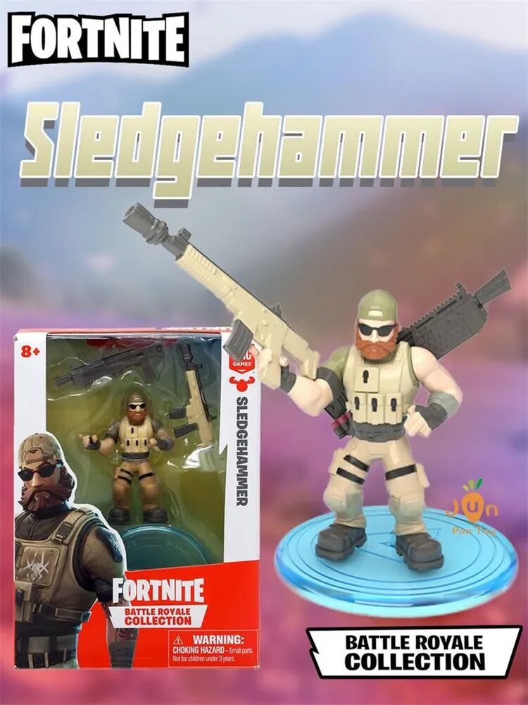 Фигурка oose Fortnite attle ole Sledgehammer / игрушки для мальчиков, набор Фортнайт, с 5-кукла шарнирная и аксессуарами, подойдут в качестве новогоднего подарка