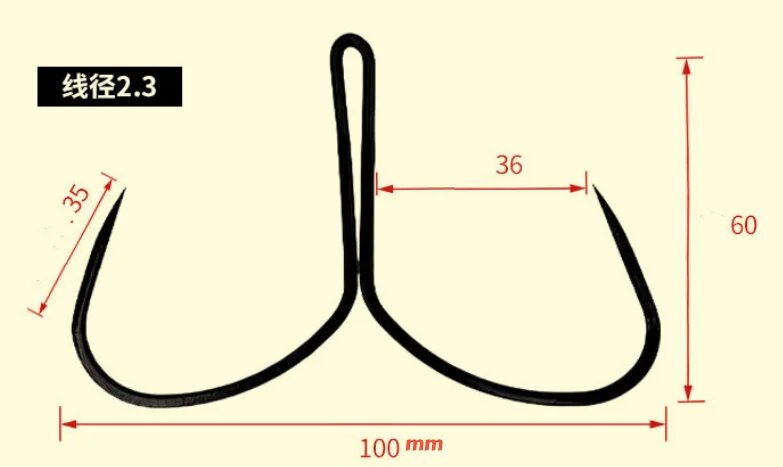 Крючки для рыбалки Weihefishing, 100mm, 60mm, 36mm, 35mm