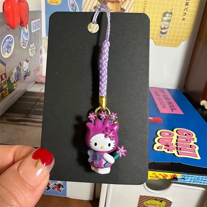Sanrio Hello Kitty подвеска с цветами, Цвет: F