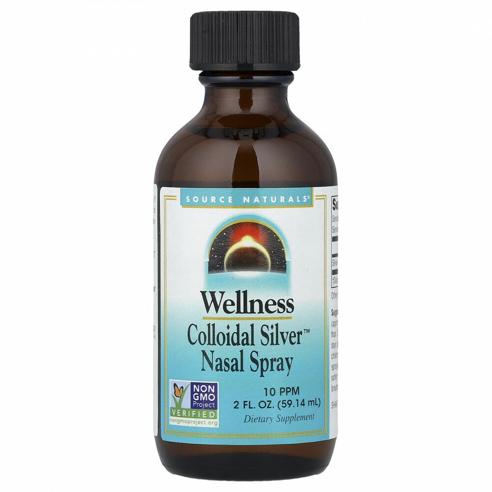 Source Naturals, Wellness, назальный спрей Colloidal Silver™, 59,14 мл (2 жидк. унции)