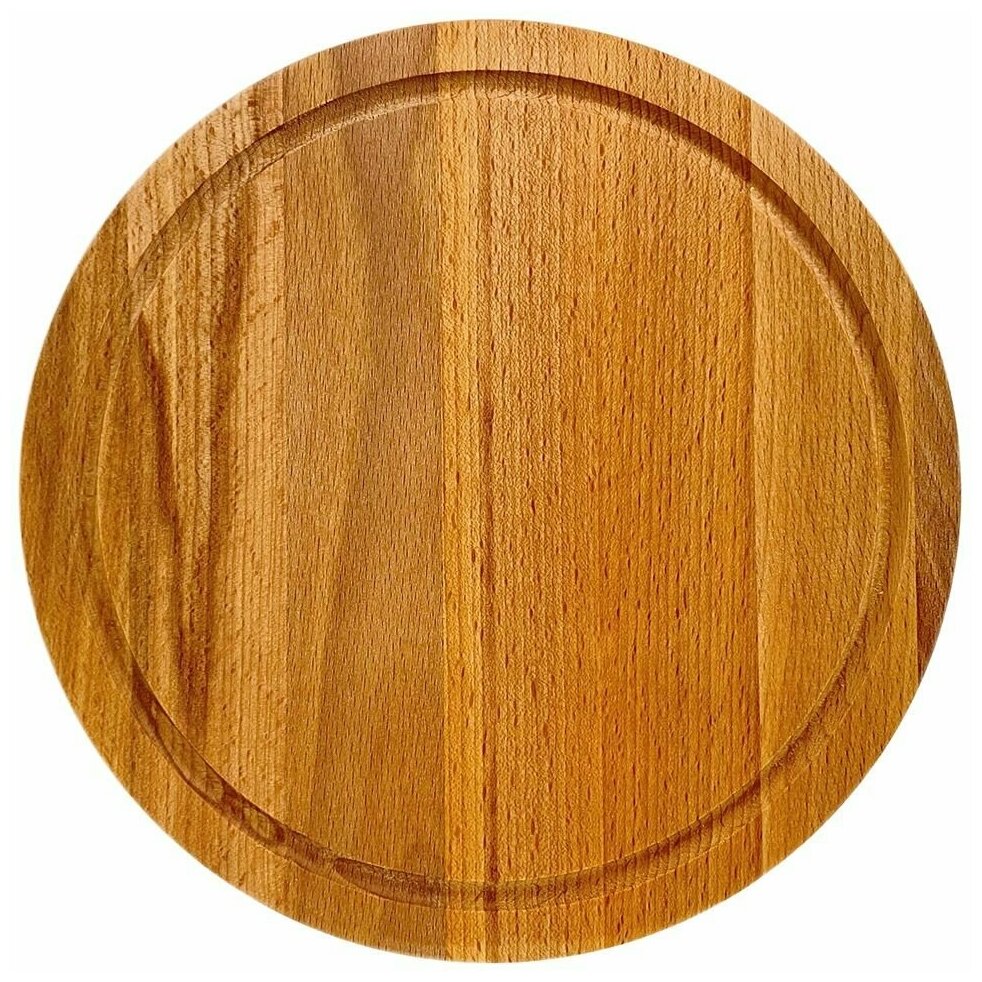 Разделочная доска Adelica, деревянная, круглая, из бука, d 30 см