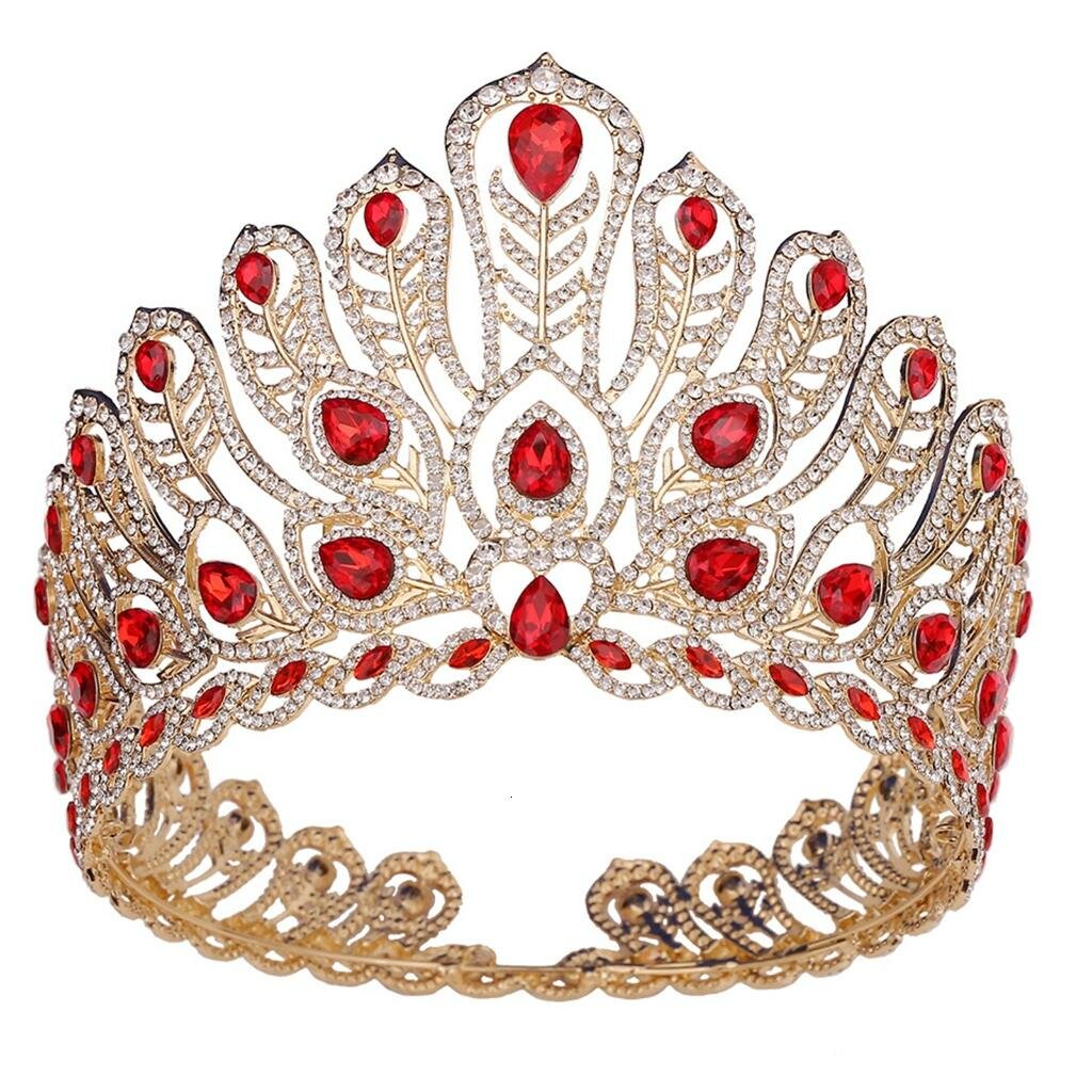 Бриллиантовая свадебная диадема, Большой красный бриллиант на g