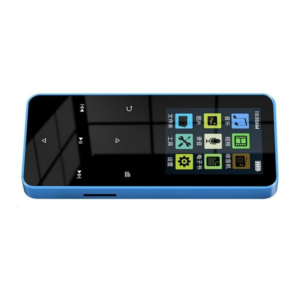 MP3/MP4-плеер с Bluetooth, будильником и электронной книгой, Синий