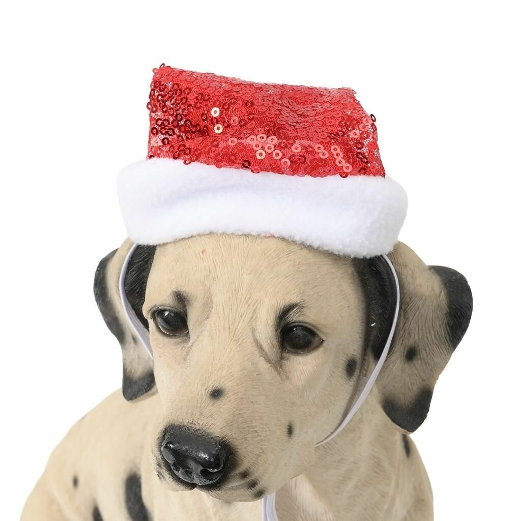 Новогодняя шапочка-колпак для собак и кошек, красный
