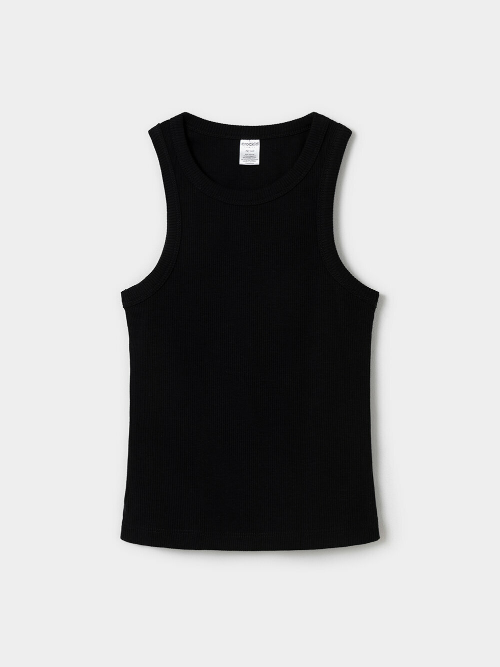 Майка базовая в рубчик для девочек