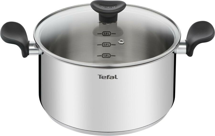 Кастрюля Tefal Primary E3084674 5.2 л. d=24 см (с крышкой) стальной (2100120958)