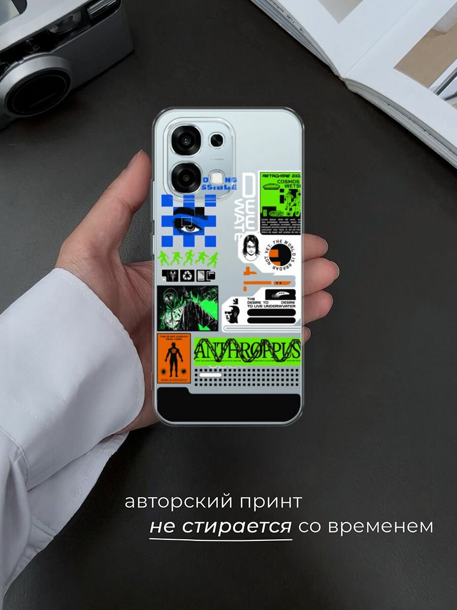 Чехол на Oppo A6 Pro / Оппо A6 Про с принтом Nothing impossible, прозрачный — фото 1