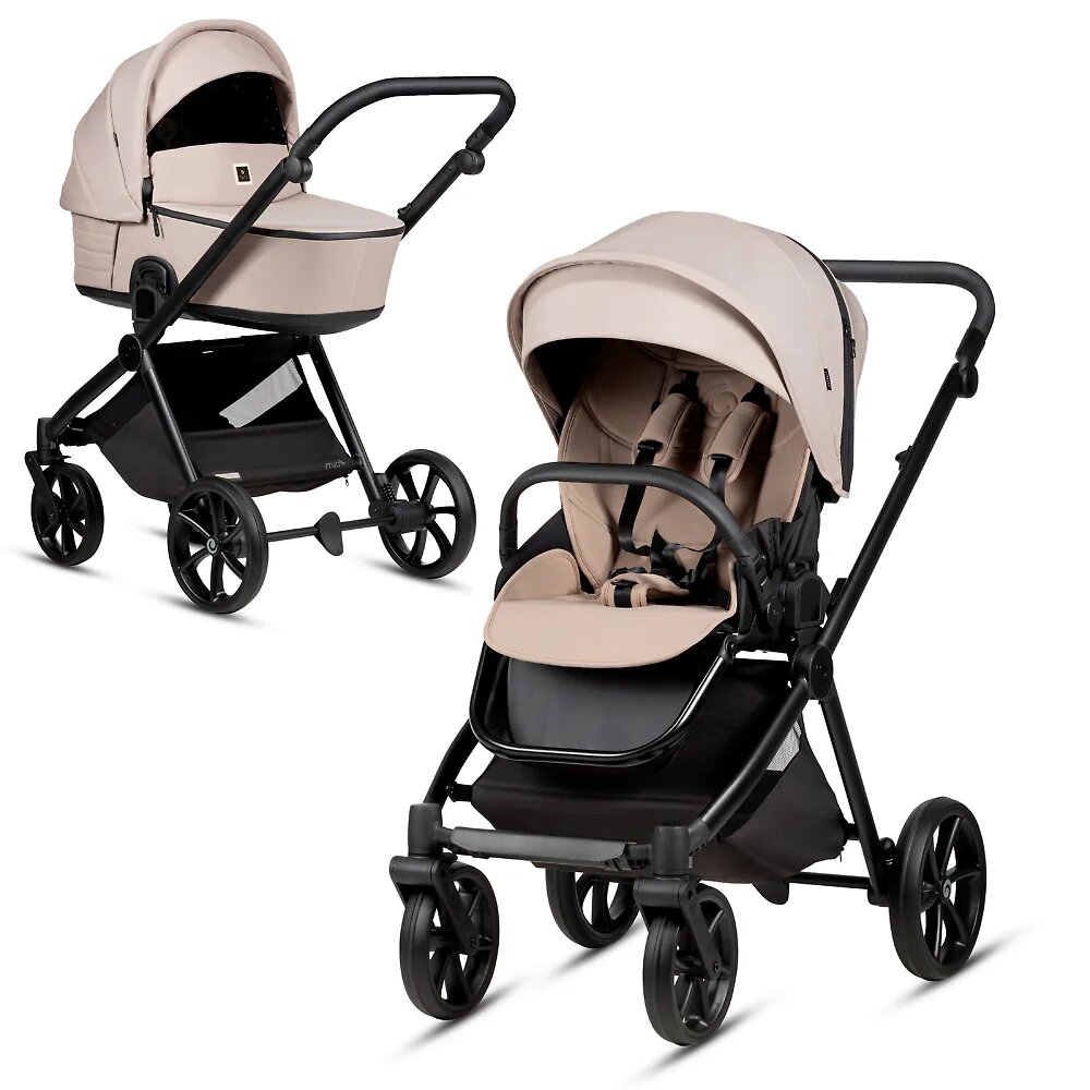 Детская коляска 2в1 Tutis Mio 3+, цвет Moon Rock (Песочный), артикул производителя 1622611
