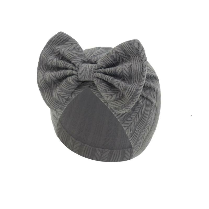 Детская бун-шапочка-тюрбан, Темно-серый