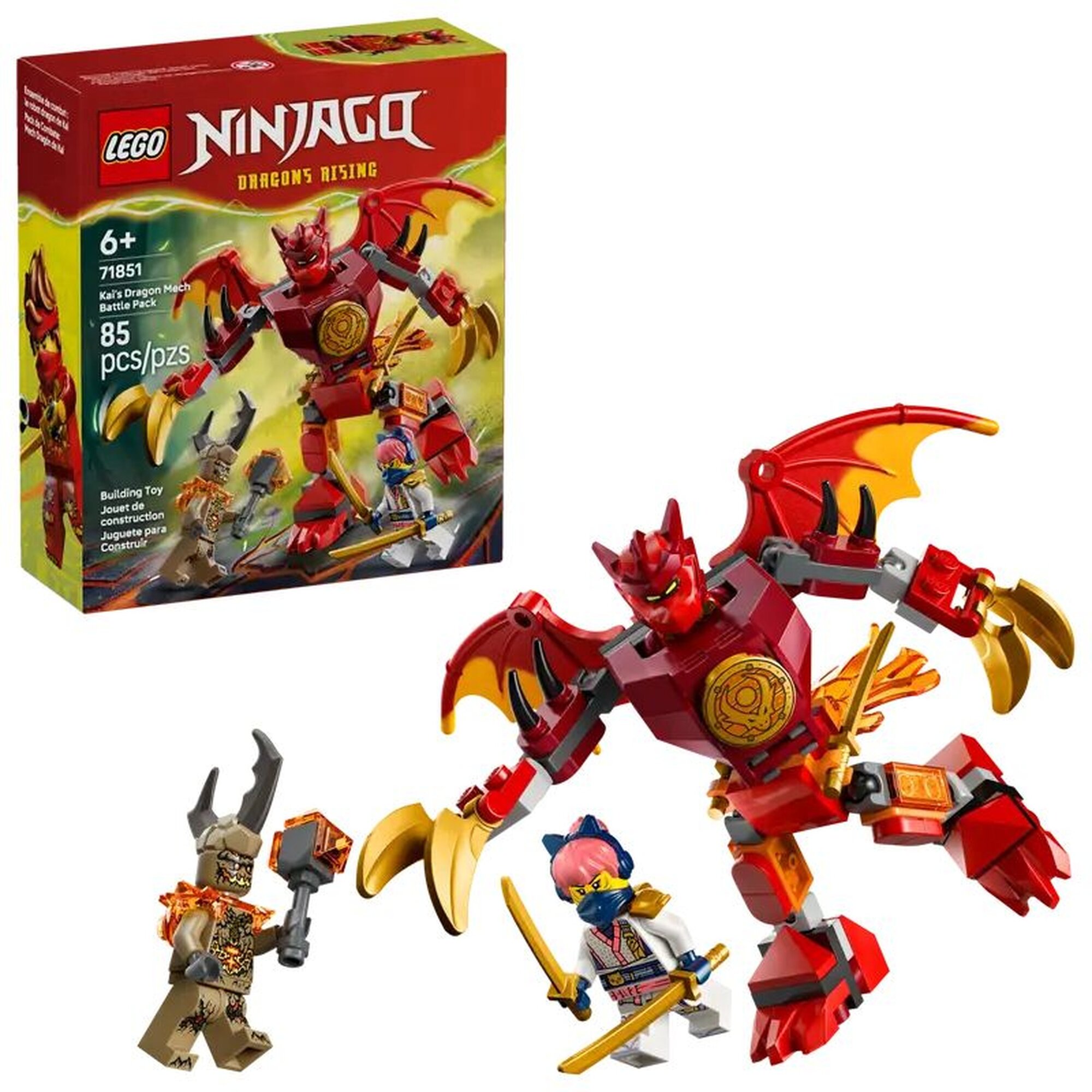 Конструктор LEGO NINJAGO - Боевой набор Драконий робот Кая, 85 эл. - Лего Ниндзяго 71851