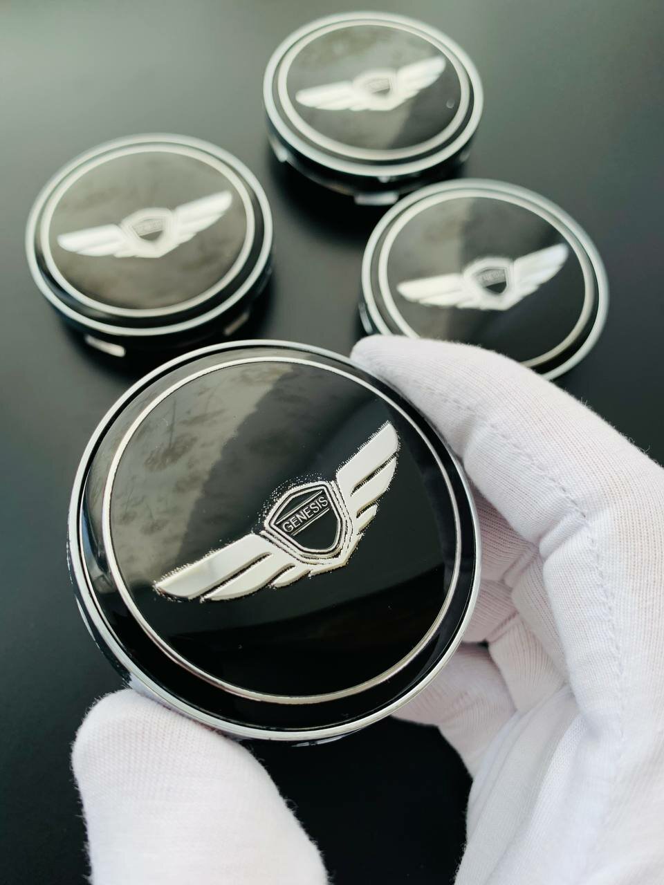 Колпак ступицы для колеса Genesis 60/56мм 4шт. Ступичные заглушки на диски Genesis 60мм черный