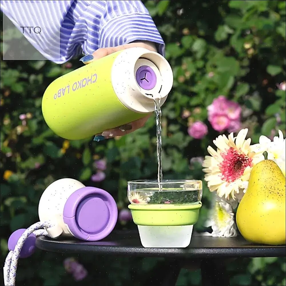 Термокружка CHAKO LAB Milk Pod (Lavender) 0.5 л. Стильная термокружка для напитков — фото 1