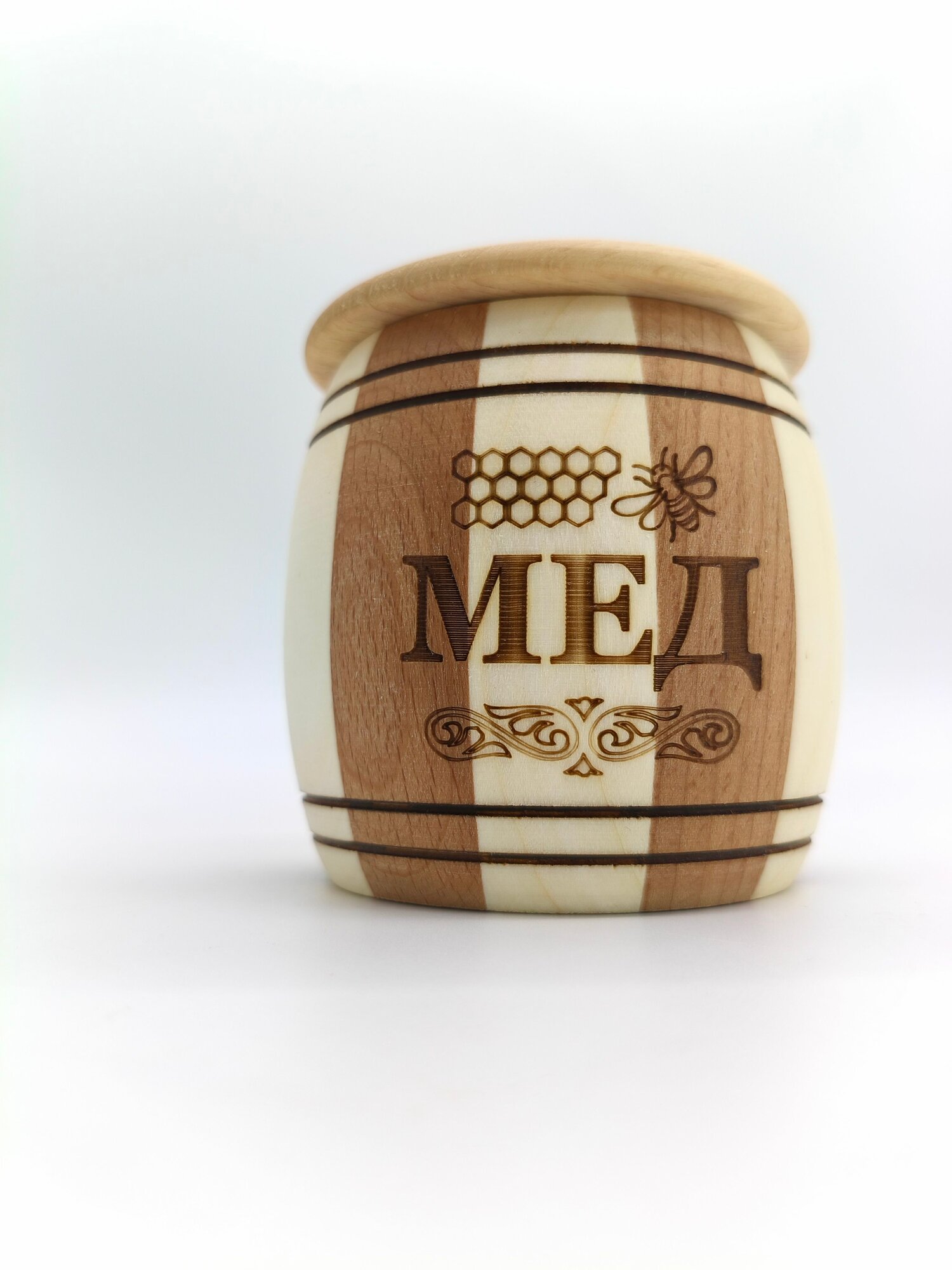 Боченок из натурального дерева для мёда