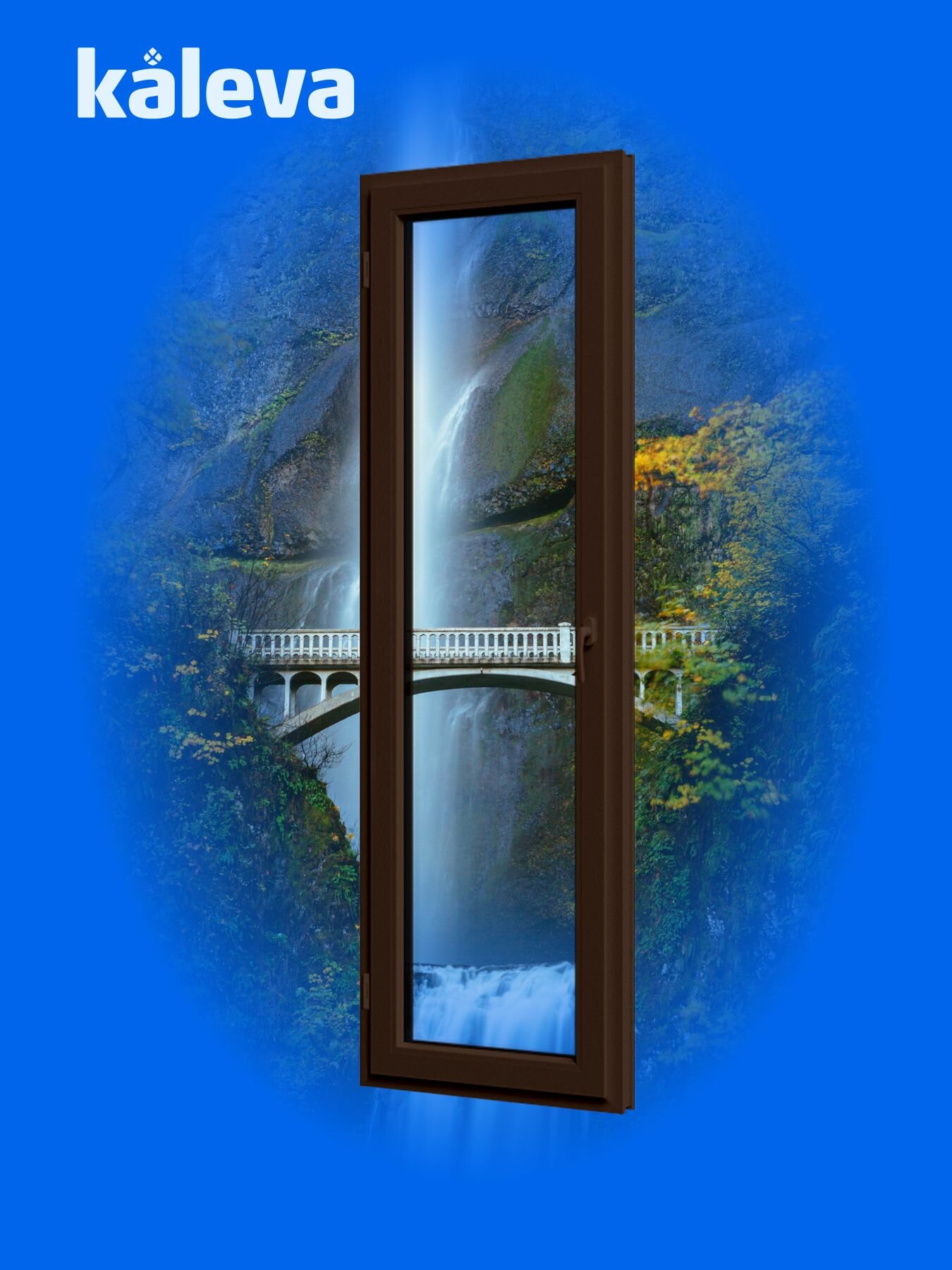 Балконная дверь ПВХ Kaleva 200х84 см одностворчатая левая двухкамерный стеклопакет с энергосберегающим стеклом