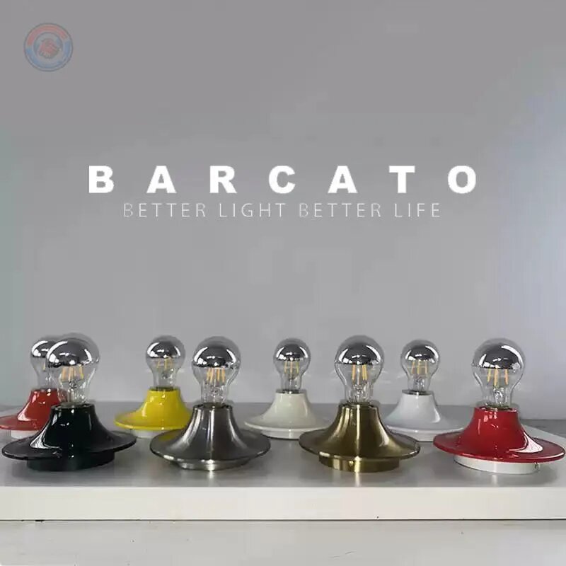 BARCATO Настенно-потолочный светильник LED 7Вт для отеля, красный цвет, стекло и металл