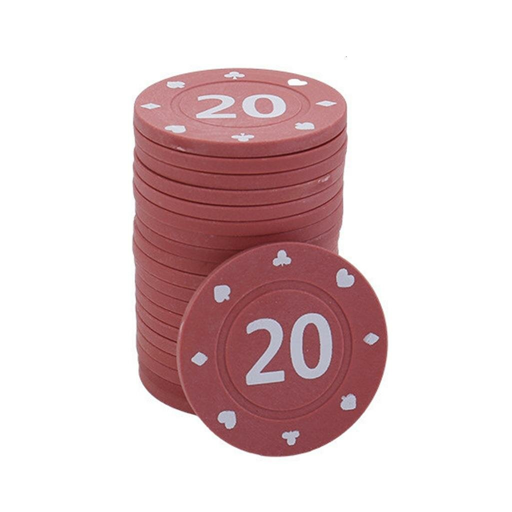 Пластиковые покерные фишки, 100 шт, 20