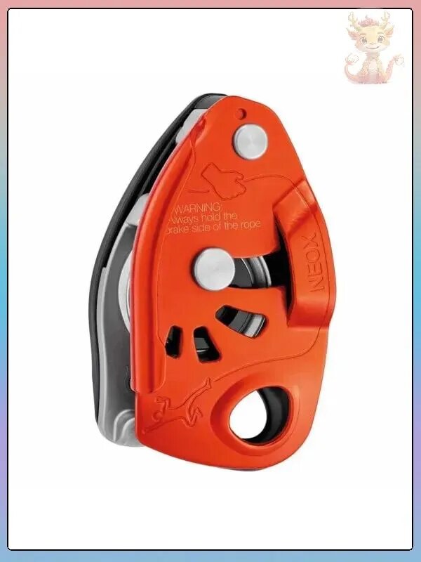 Страховочно-спусковое устройство PETZL Neox для скалолазания, оранжевый