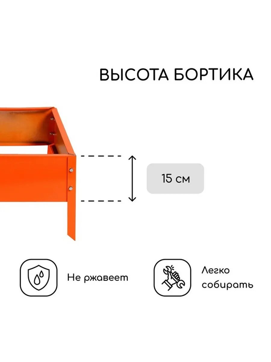 Яркая оцинкованная клумба для стильного сада