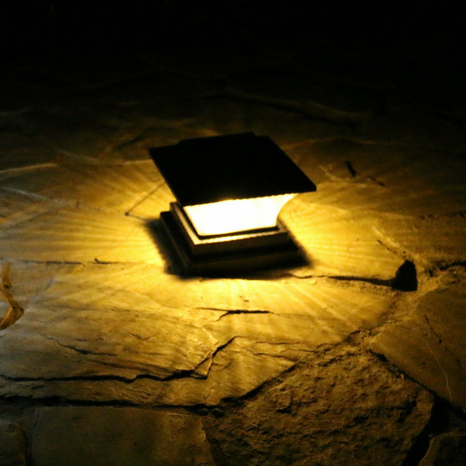 Солнечные фонари MyPads для столбов, теплый черный, 4x4 дюйма, теплое желтое свечение