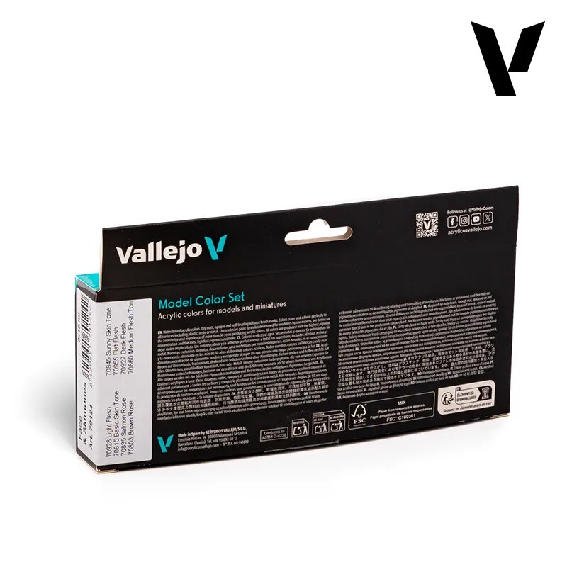 Краска акриловая Vallejo Model Color Set для моделей и миниатюр, набор из 8 цветов — фото 1