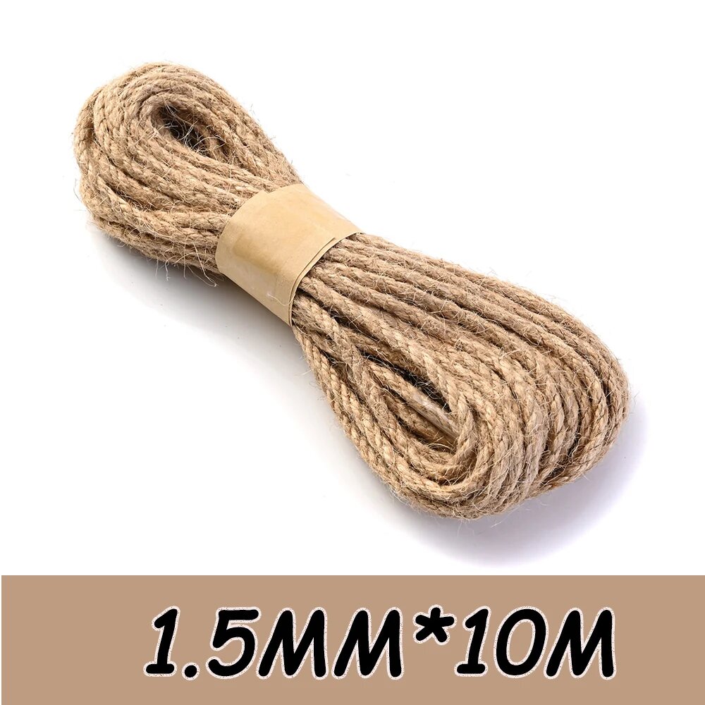 Бечевка джутовая, 1.5mm x 10m, бежевая