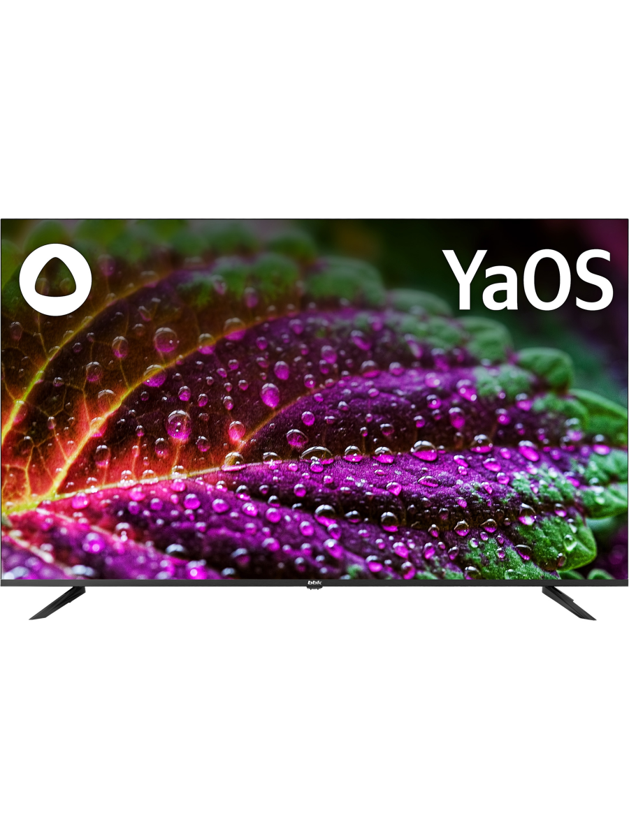 Телевизор BBK 55LED-8260/UTS2C (B) 55" QLED, 4K Ultra HD, черный, смарт ТВ, YaOS