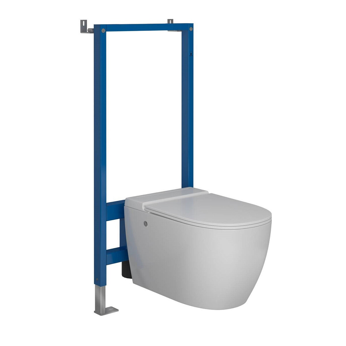 Унитаз подвесной с инсталляцией Grossman 901.5502.01.000 белый, безободковый, с крышкой микролифт