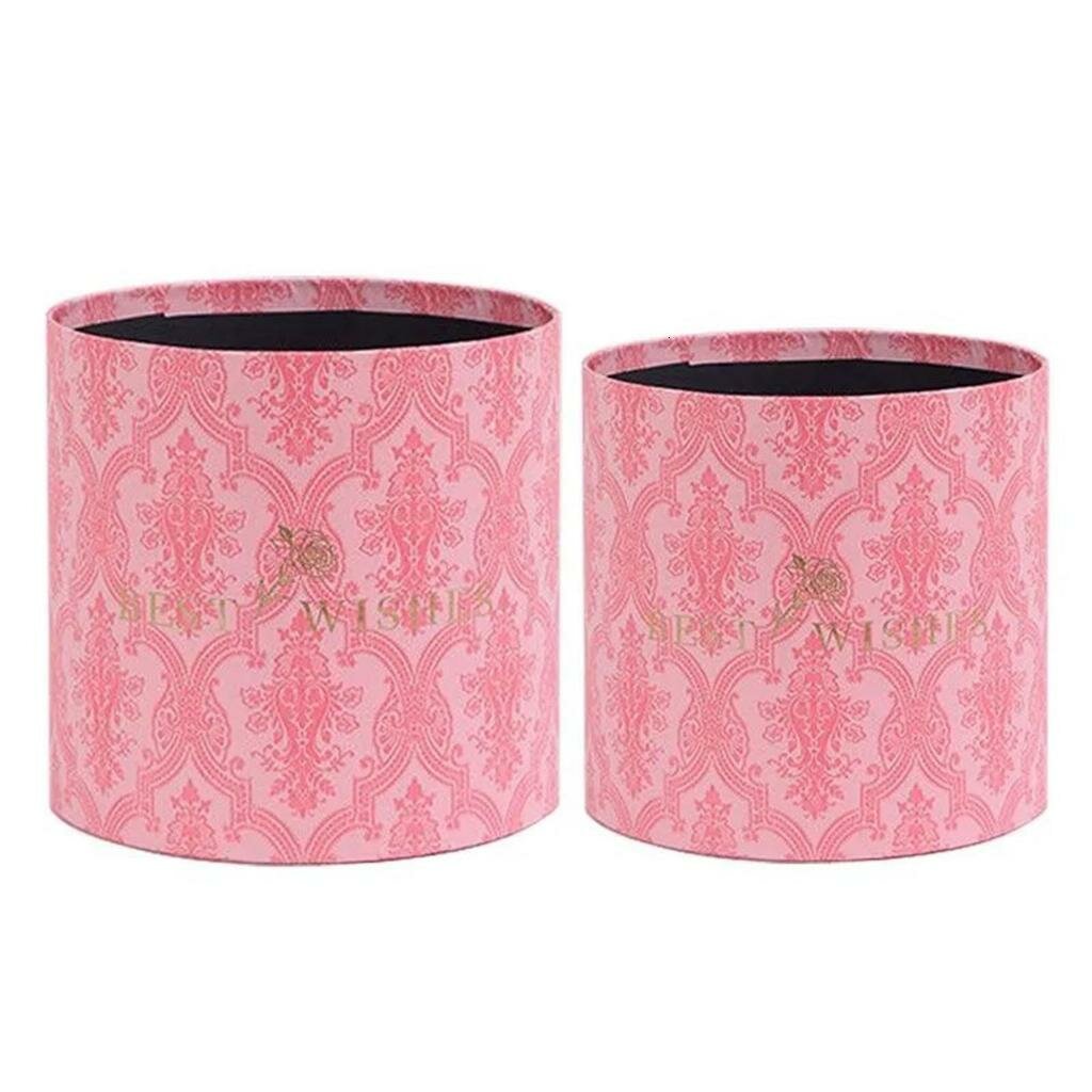 Круглая цветочная корзина, Розовый