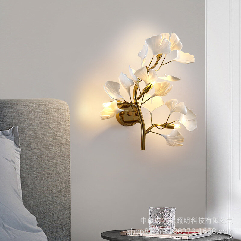 Настенный светильник Ginkgo biloba для крыльца, прохода, настенный светильник с трехцветным затемнением