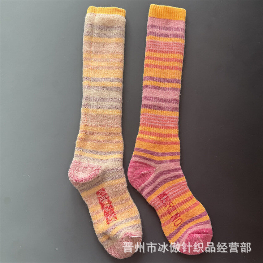 Носки для катания на лыжах из 100% мериносовой шерсти, утолщенные и теплые, женские длинные носки с махровой подкладкой для альпинизма и активного отдыха на природе.