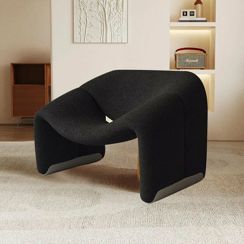 Дизайнерское кресло для отдыха с высокой спинкой, мягкое и уютное, подходит для гостиной и спальни , 1 шт, 80х66х78 см