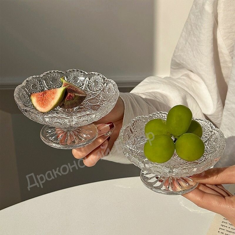 Фруктовница диаметр 25 см, 1 шт, для дома и кухни, стильная посуда для фруктов и сладостей