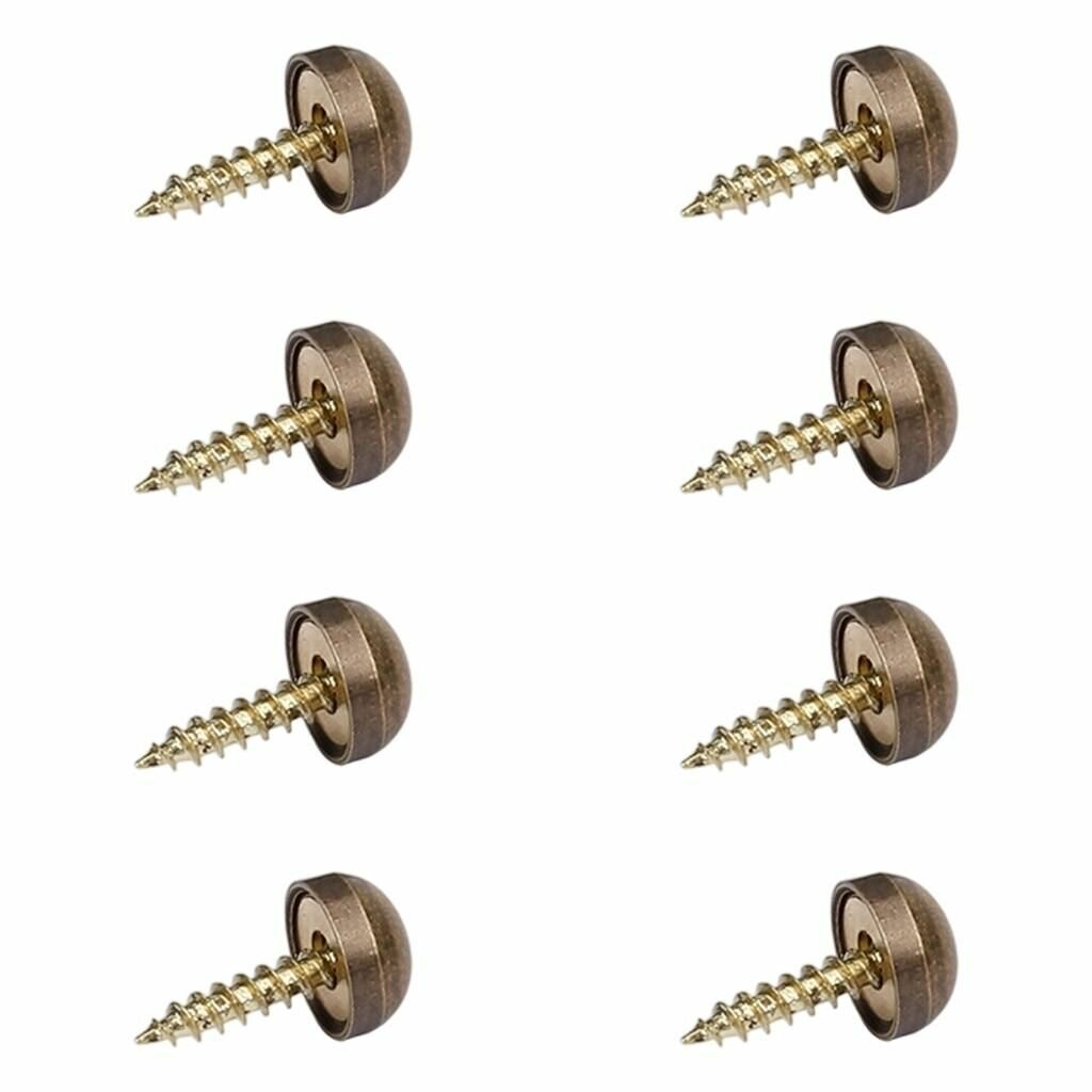 Бронзовые зеркальные винты с декоративными колпачками, бронза 9 мм