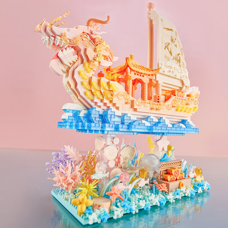 Конструктор 3D Balody Большой Корабль Дракон, мини блоки, 2620 деталей - BA6939