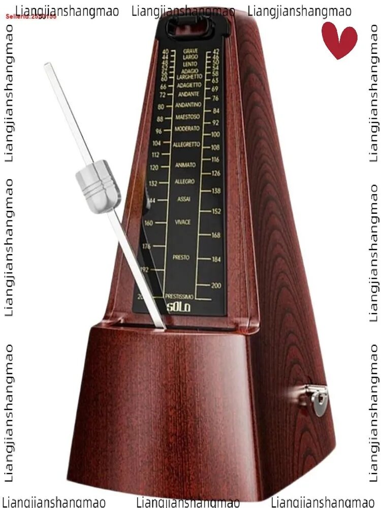 SOLO Деревянный метроном для музыкантов, точный ритм для репетиций и дома, классический дизайн, коричневый