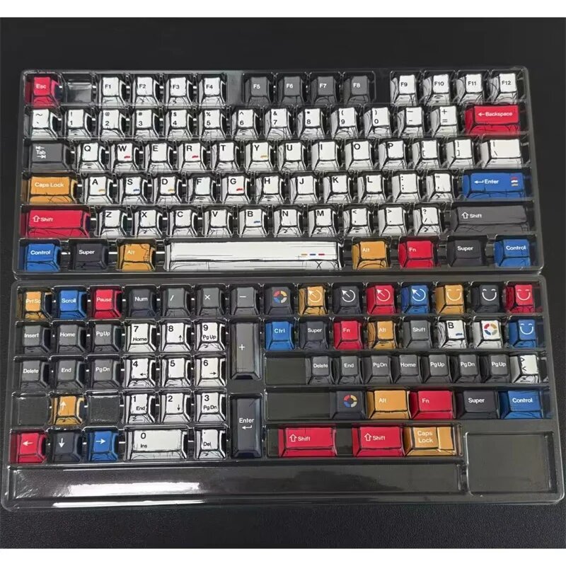 Hundred Lamp Theme PBT Comic Style Keycaps Cherry Profile 134 Keys MX Switch Hundred Lamp