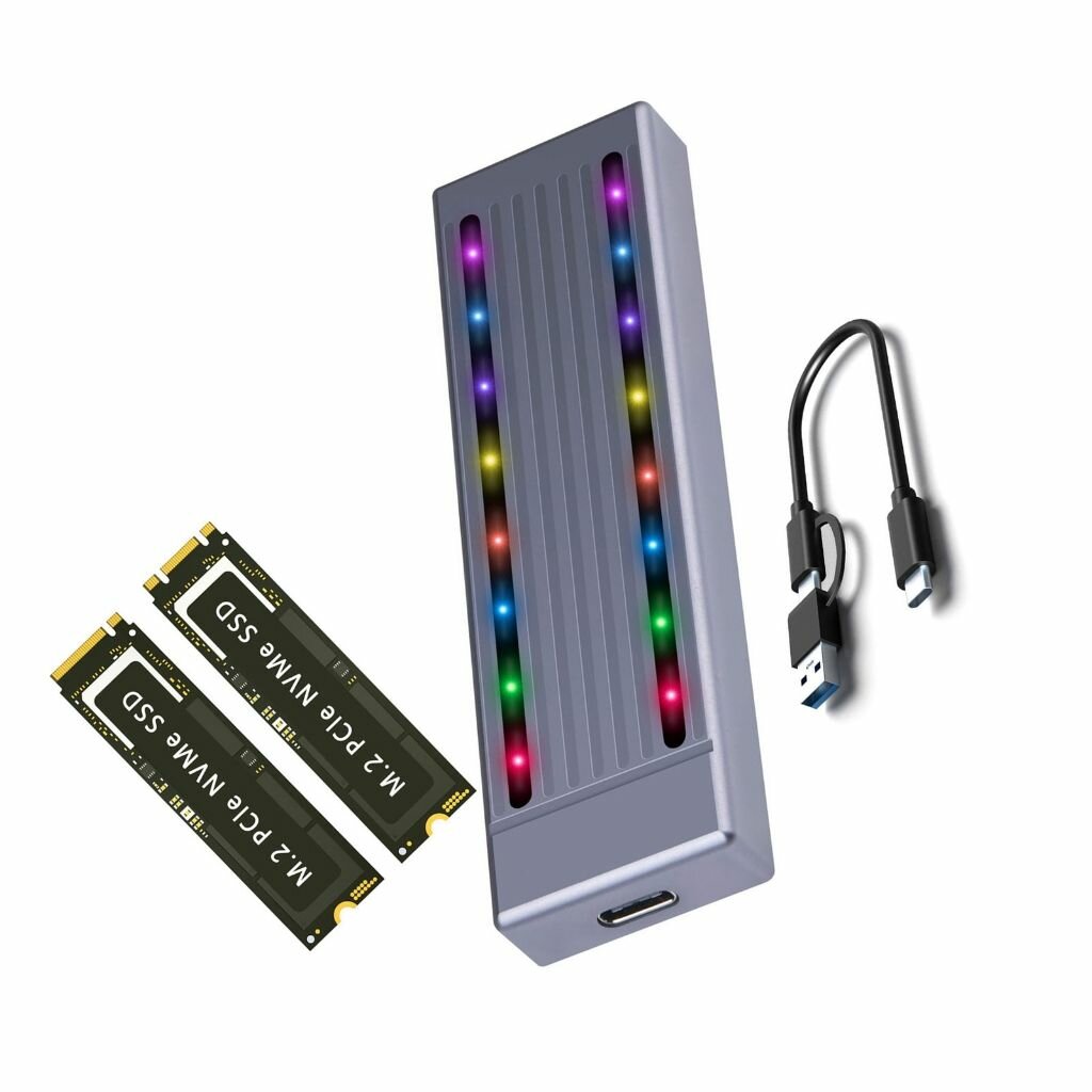 Коробка для жесткого диска, Корпус M.2 SSD NVMe с одним протоколом - OTG кабель, комплект