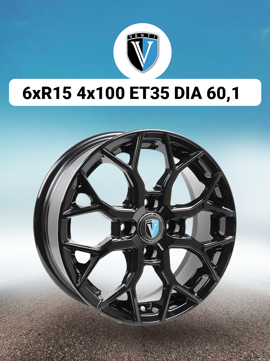 Диск автомобильный Venti V1520 6x15 4x100 ET35 60,1 BL