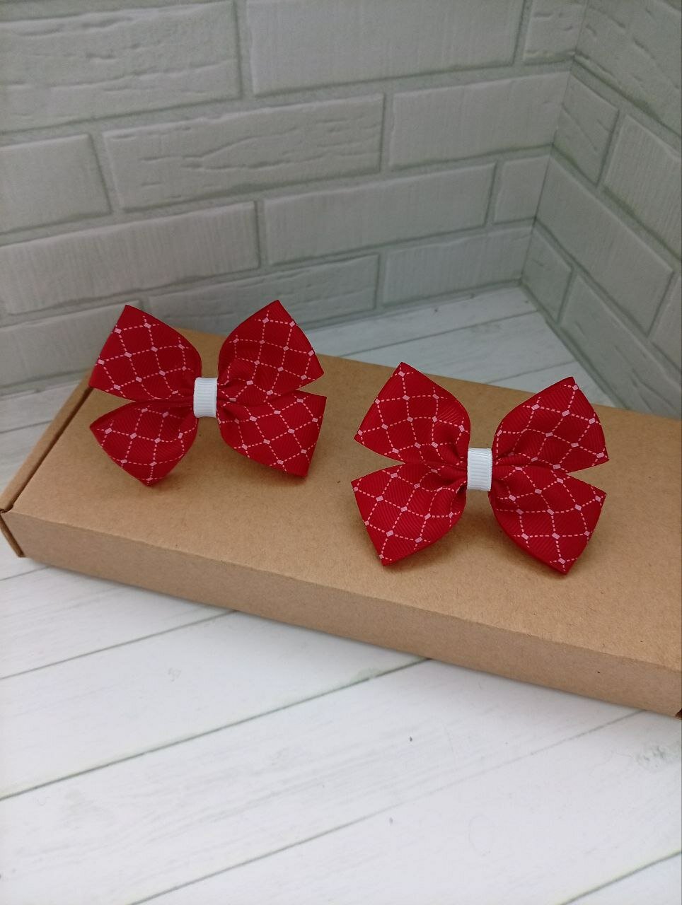 Бантики малышки из репсовой ленты 2 шт