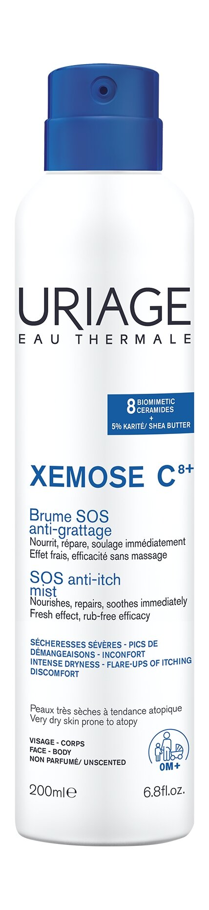 URIAGE Xemose Дымка для тела SOS успокаивающая, 200 мл