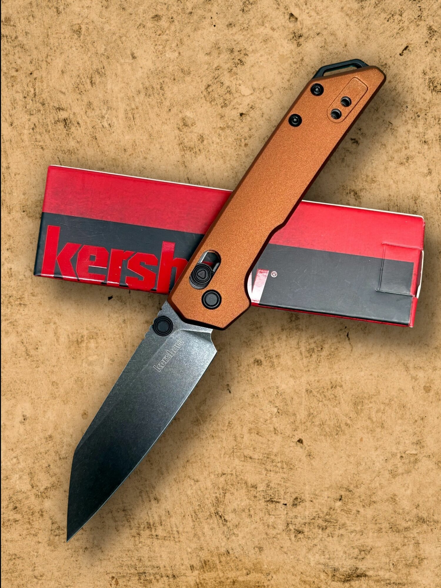 Складной нож Kershaw Mini Iridium Reverse Tanto Bronze, 2051RBRZBW