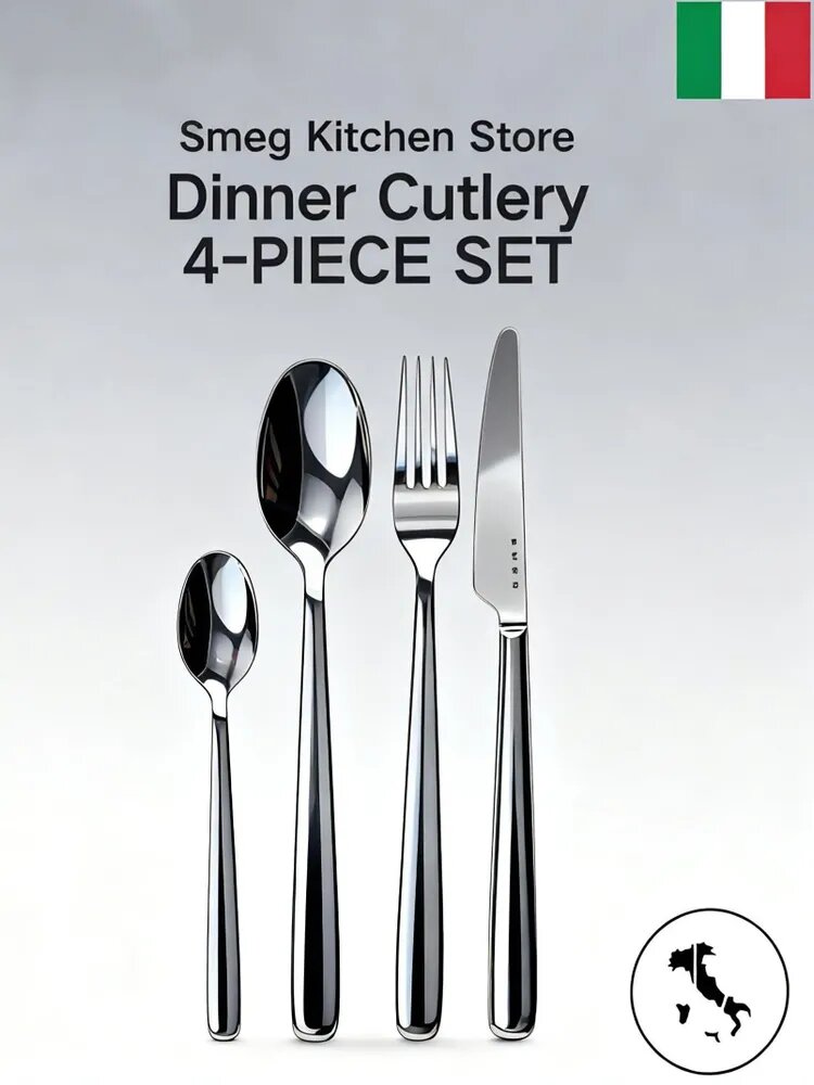 Набор десертных приборов 4 предм. серебристый