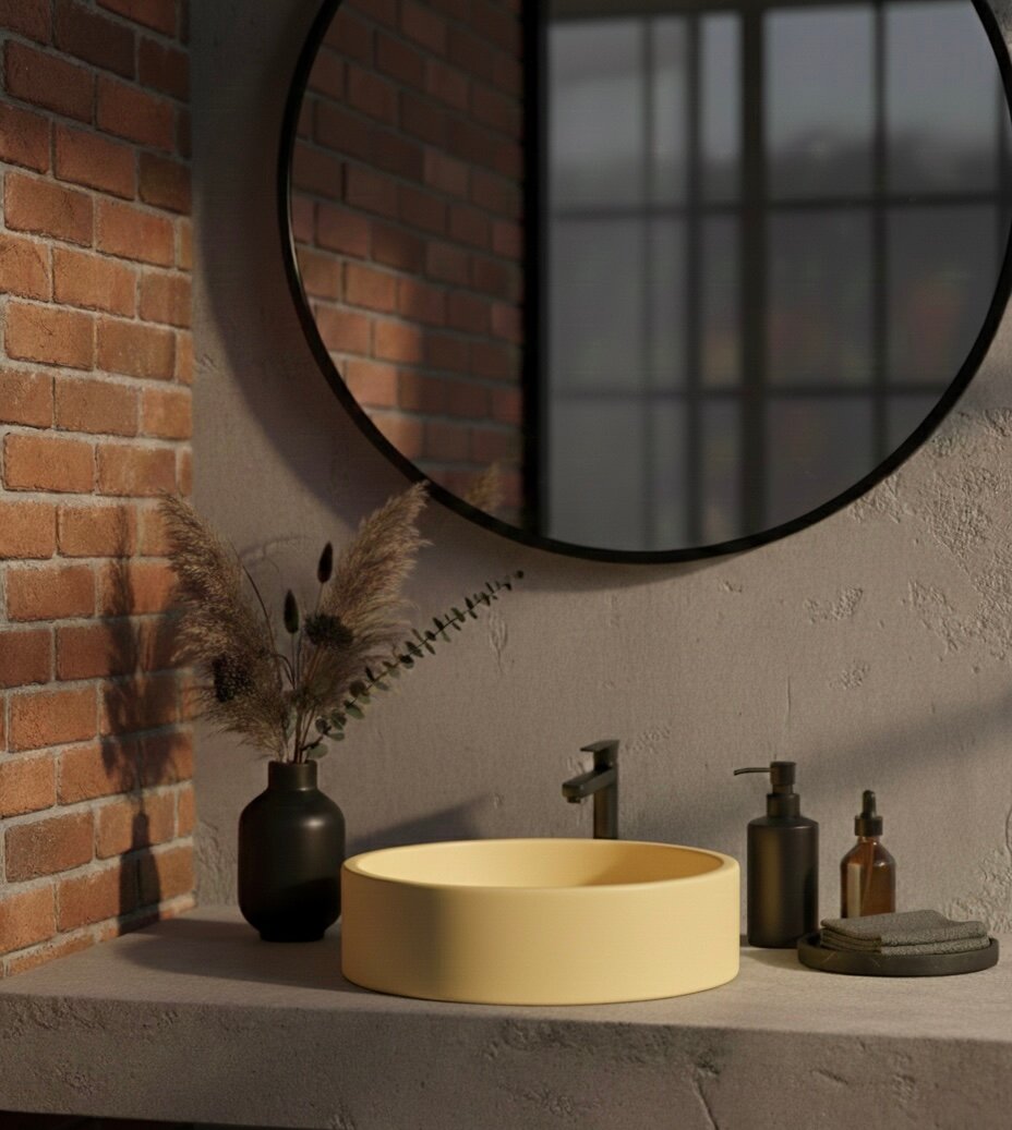 Раковина накладная из бетона