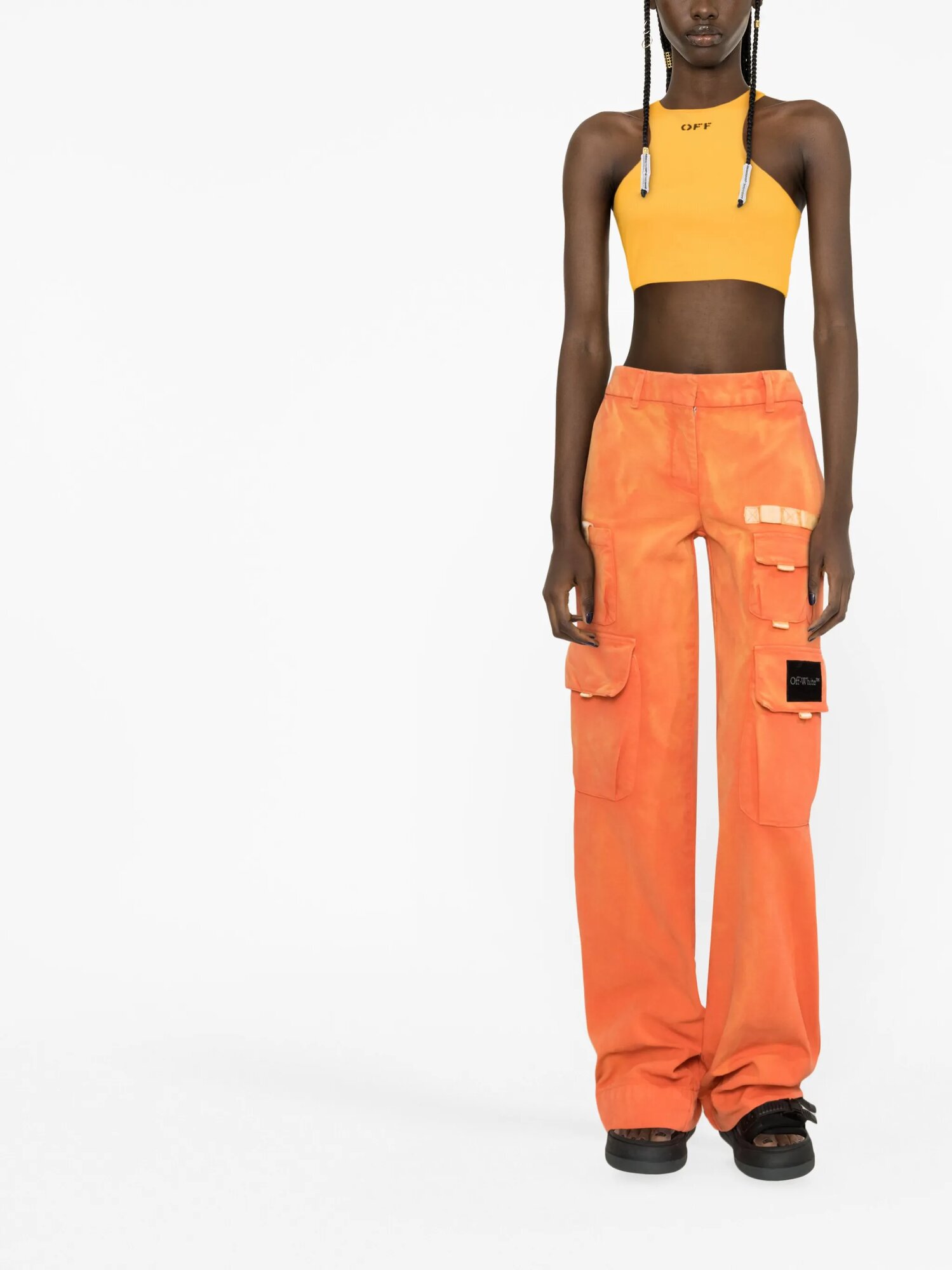 Брюки карго Off-White Toybox Laundry, размер 38, оранжевый — фото 1