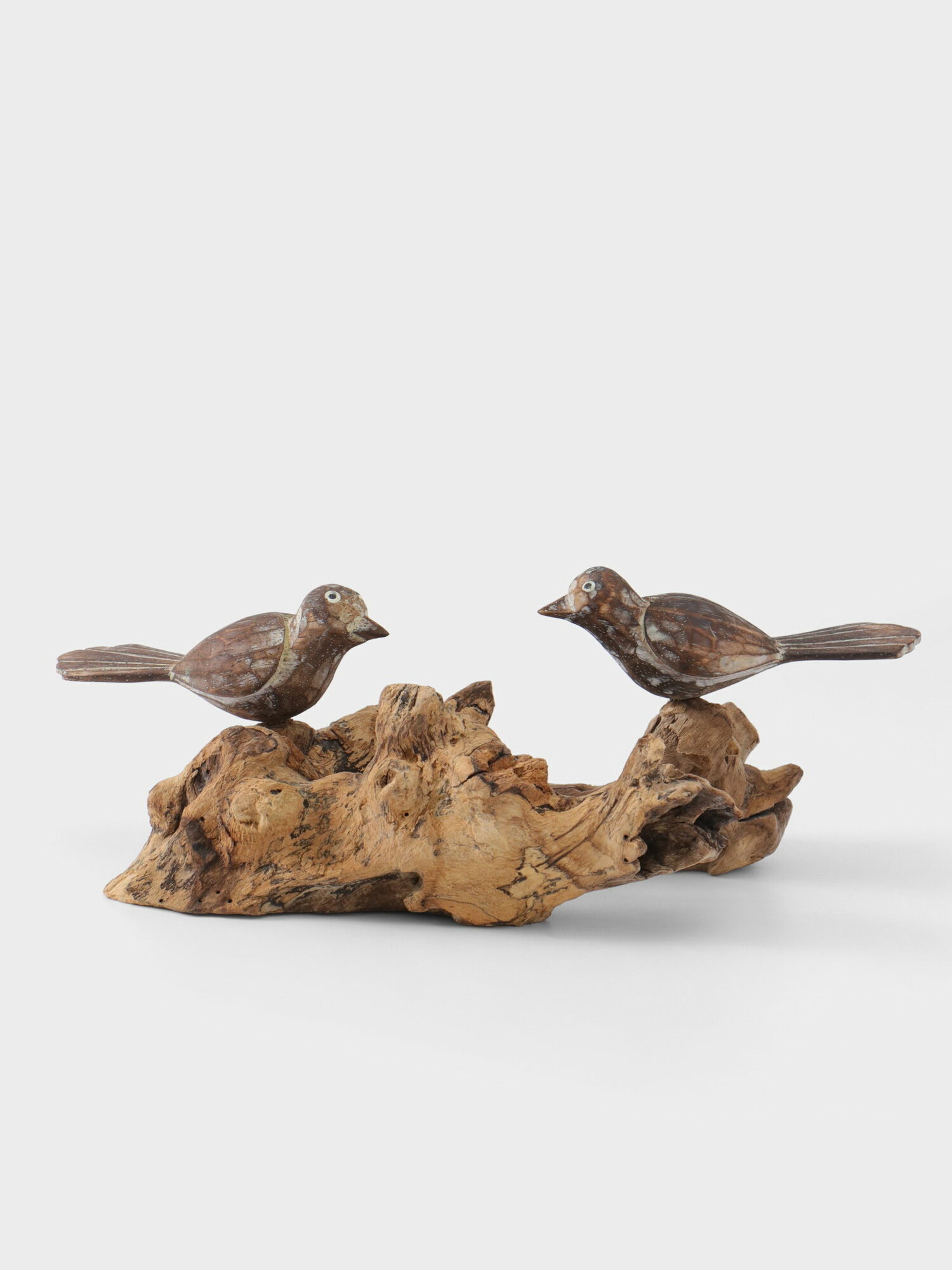 Сувенир интерьерный "Птички", 25x12x9 см, дерево, цвет: коричневый