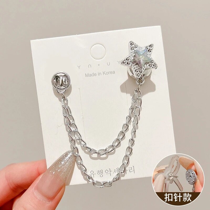 Металлические зажимы-клипсы для брюк в форме сердца B-1Pcs