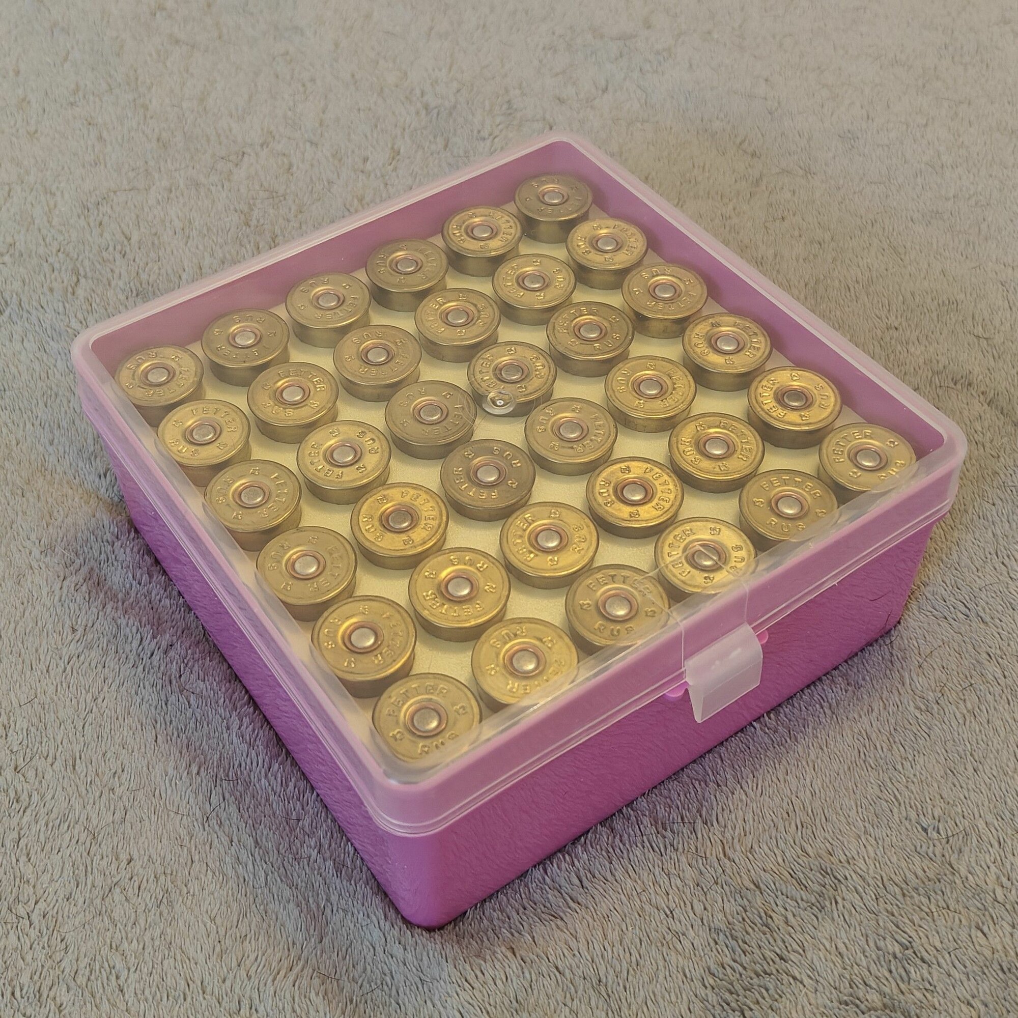 Кейс/коробка/бокс для патронов 12 калибра на 36 шт Розовый
