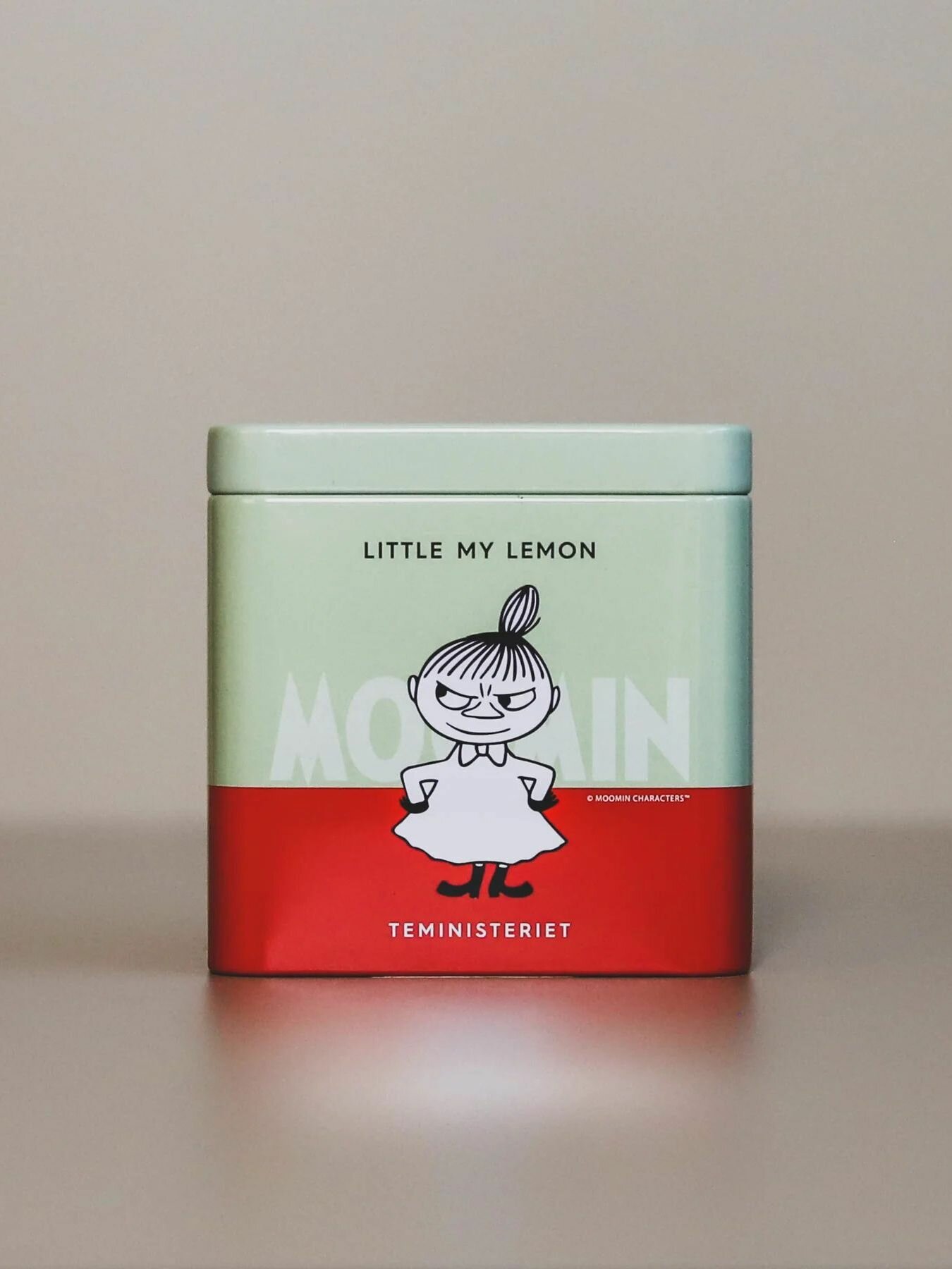 Зеленый листовой чай Teministeriet little my lemon с имбирем и лимоном, жестяная банка, 100г (из Финляндии)